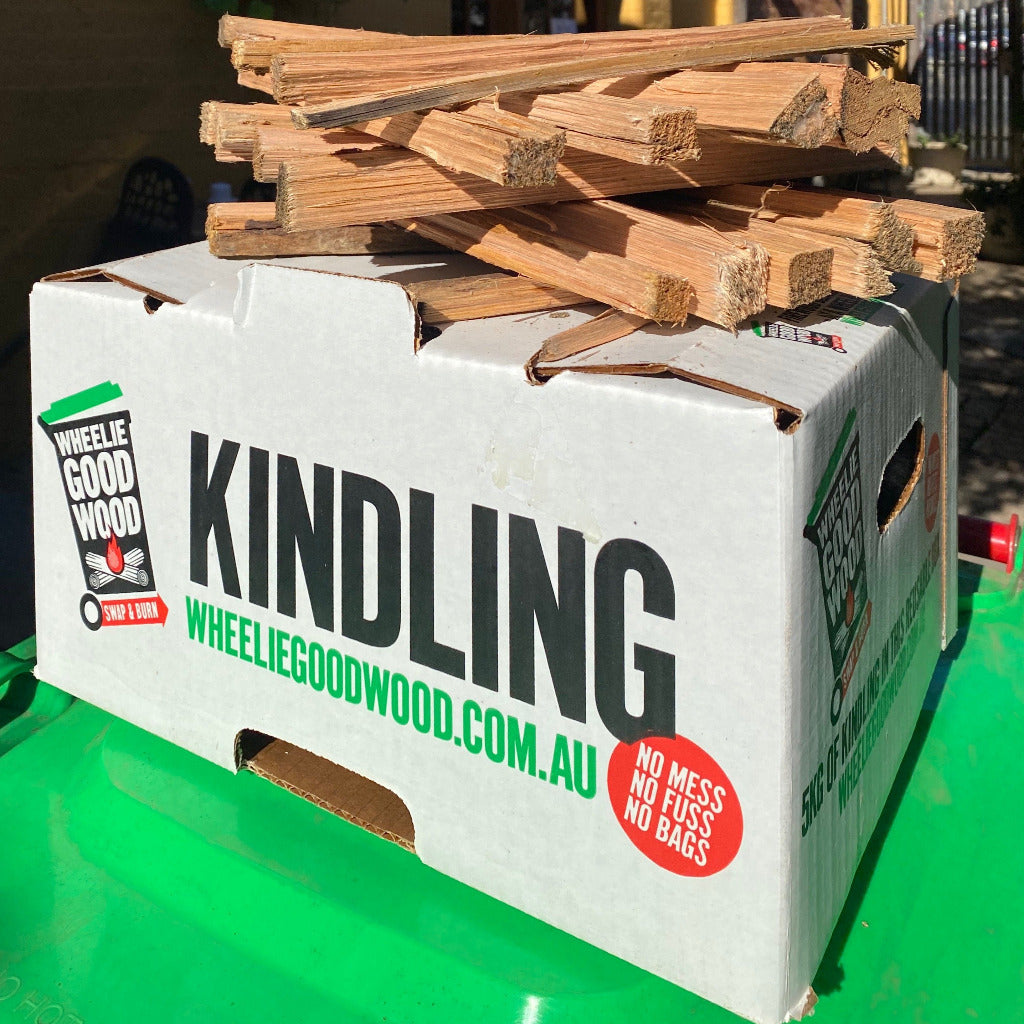 Wheelie Good Food - Kindling Box- 5kg – Wheelie Good Wood - Melbourne