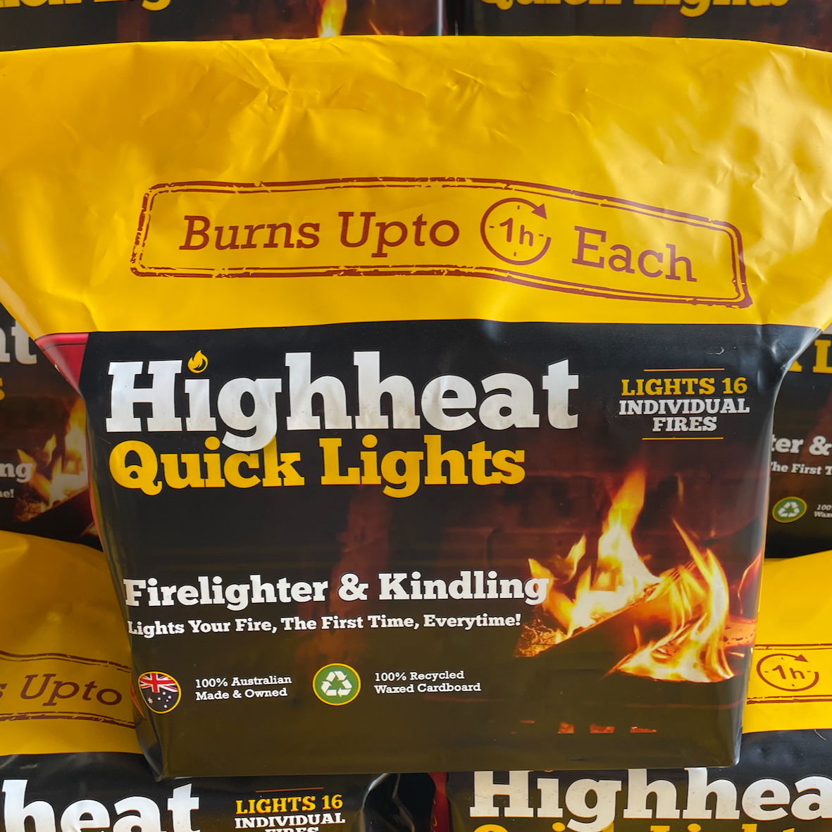 Highheat Quick Lights - Firelighter - 16 pack – Wheelie Good Wood ...